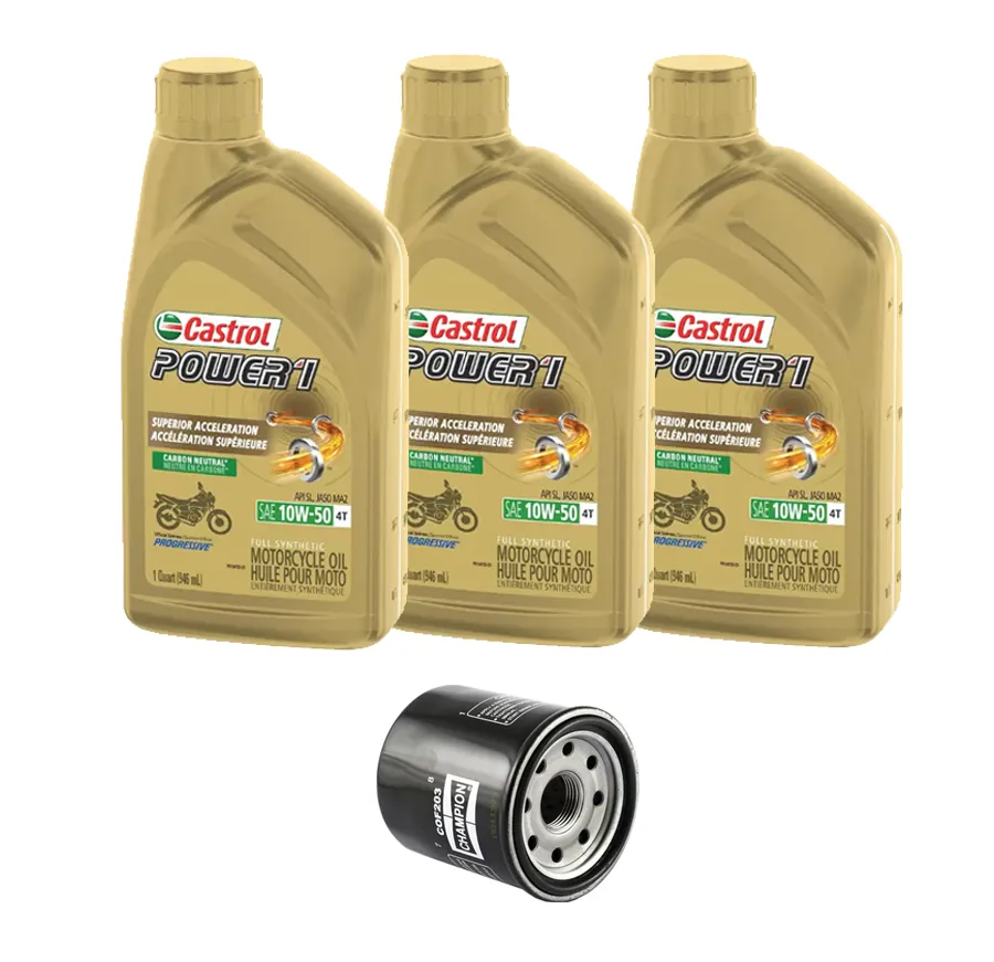 Kit Mantención 3L Castrol Full Sintético 10w50 + Filtro Champion ...